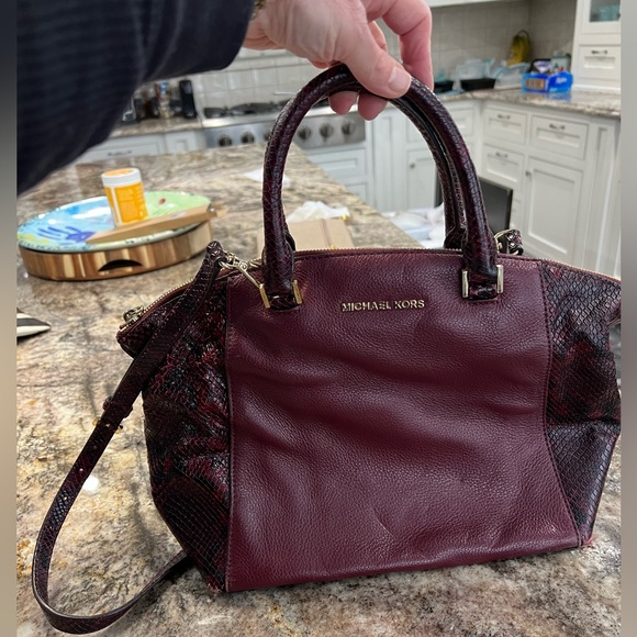 Michael Kors | Bags | Michael Kors Medium Leather Animal Embossed ...